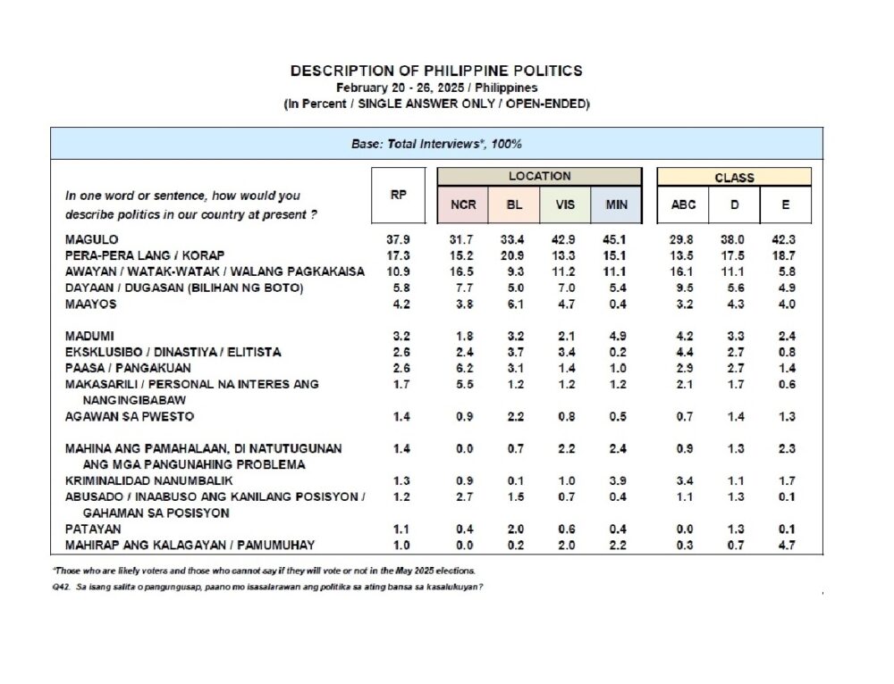 March 2024 Nationwide Survey on the Performance and Trust Ratings of ...